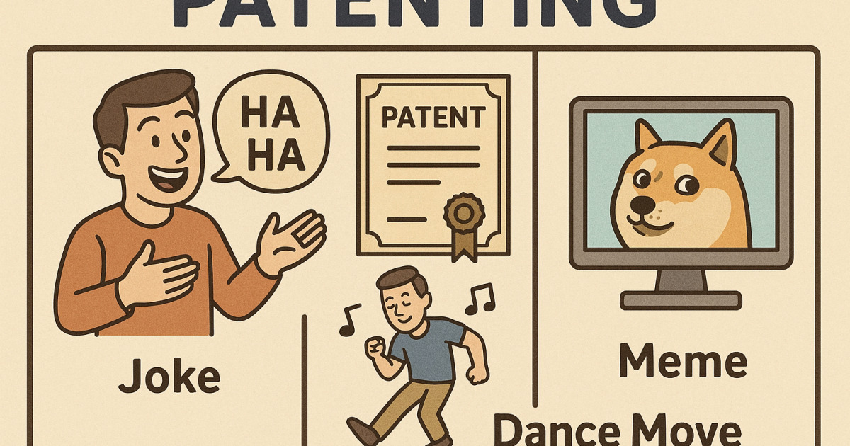 Can I patent a joke, a dance move, or a meme idea? - Abhijit Bhand